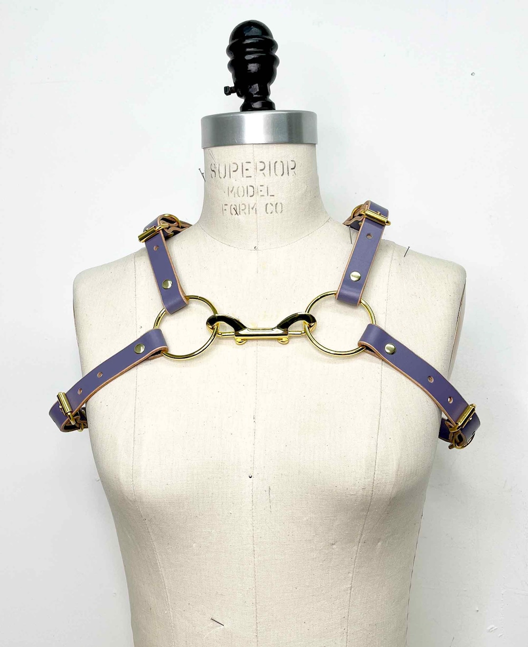 Seraphim Simple Leather Chest Bulldog Harness, Buckled Shoulder Straps ...