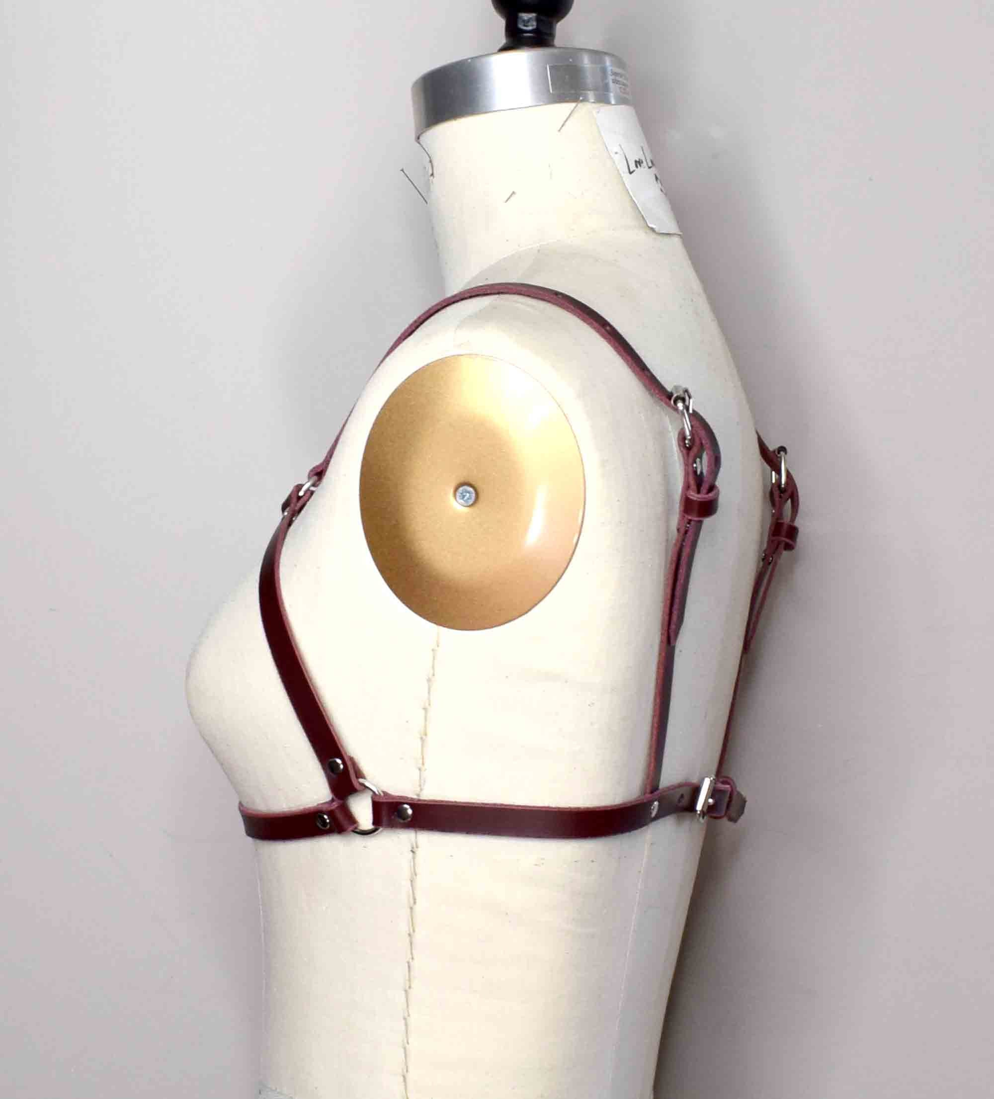 Mono Crossed Leather Harness Bra Cupless Chest Harness Design - Etsy