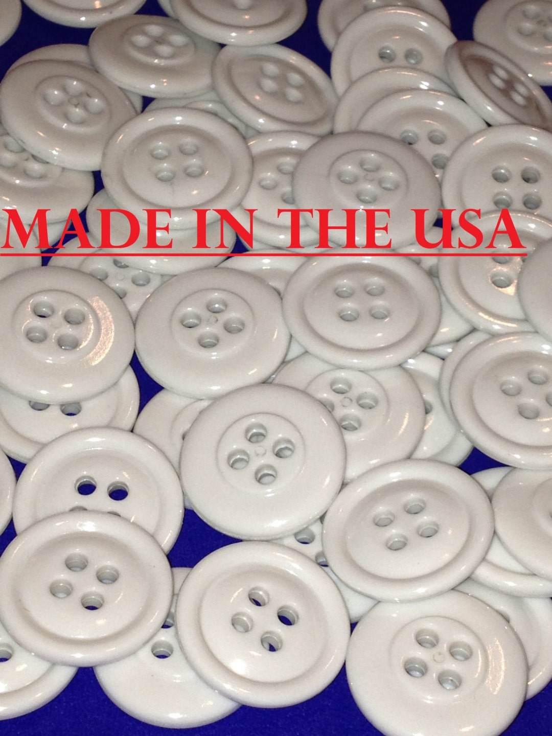 3/4" White Buttons - White Plastic Buttons - 20 Mm White Buttons ...