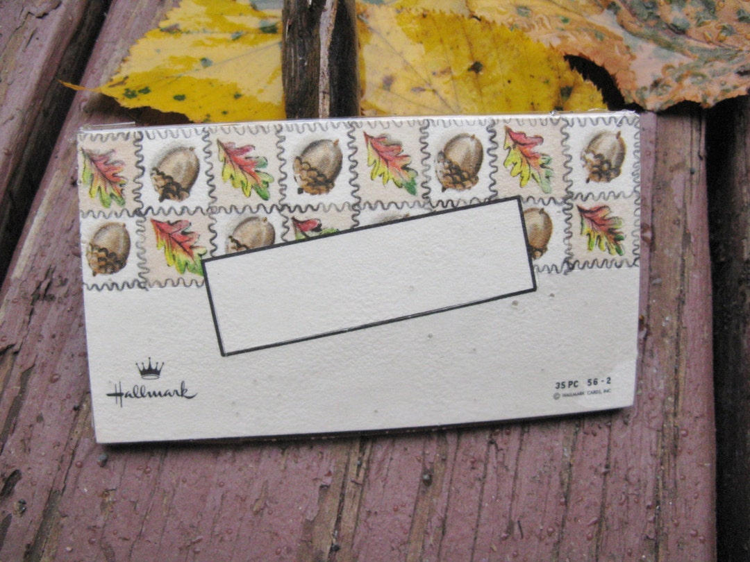 Vintage Fall Hallmark Place Cards Retro Party Autumn Fall Thanksgiving ...