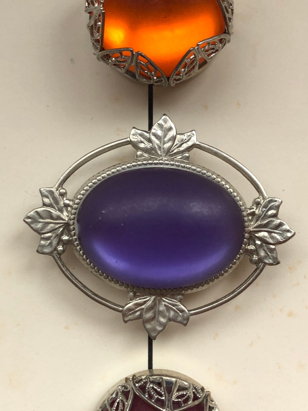 Vintage 1980s 1990s Jewel Colors Frosted Button Covers Elegant ...