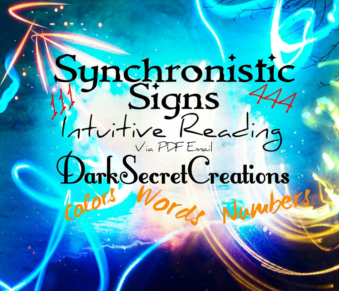 Synchronistic Signs Intuitive Psychic Reading in Depth - Etsy