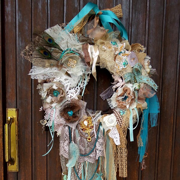 Shabby Chic Wreath - Etsy