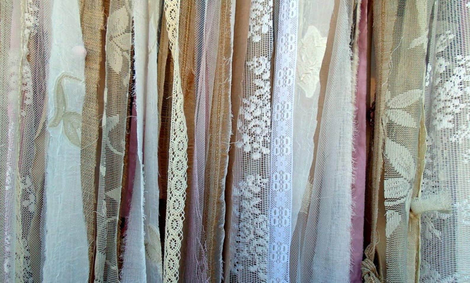 Boho Rag curtain Gypsy Bohemian Curtain Sheer curtain | Etsy