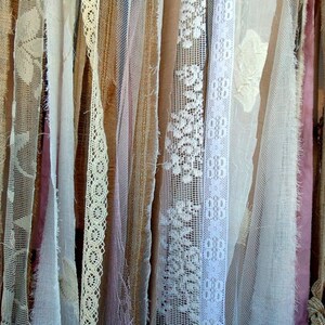 Boho Rag Curtain Gypsy Bohemian Curtain Sheer Curtain Backdrop Hippie ...