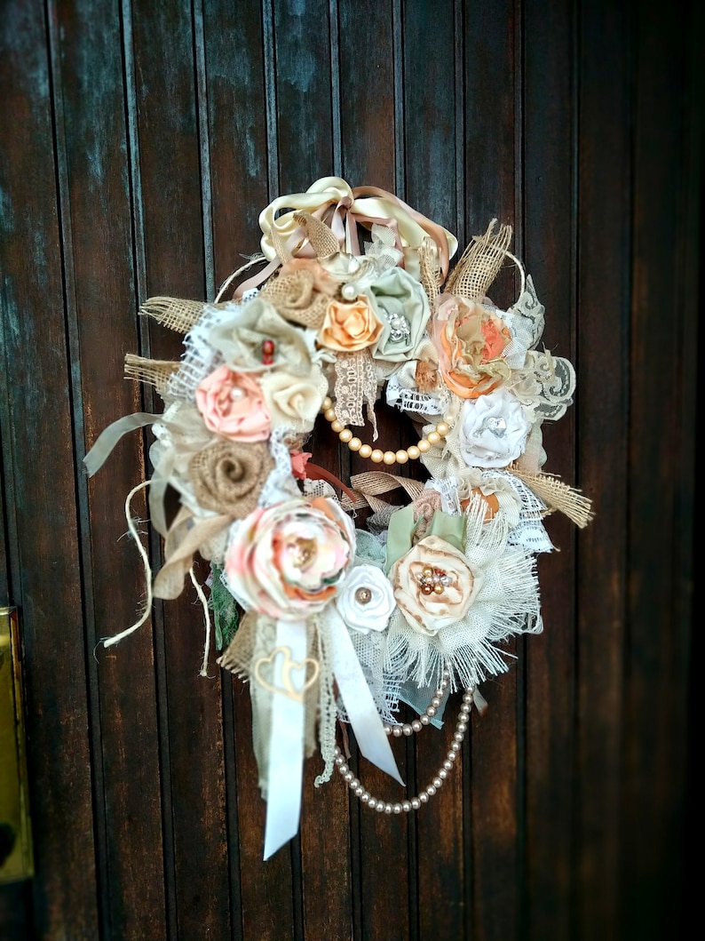 Shabby Chic Wreath Cottage Chic Wreath Rustic Wreath - Etsy