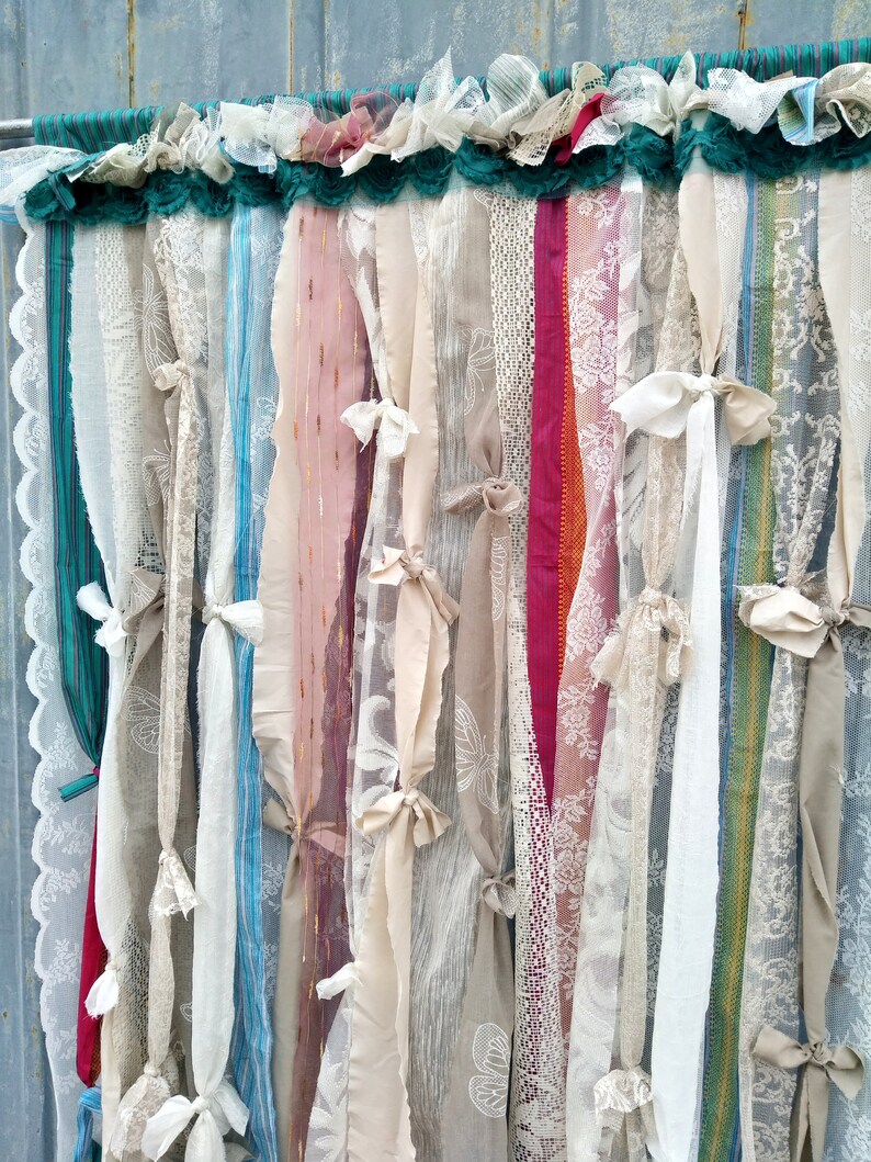 Boho Gypsy Lace Fabric Stripes Curtains Colorful Hippie Gypsy | Etsy
