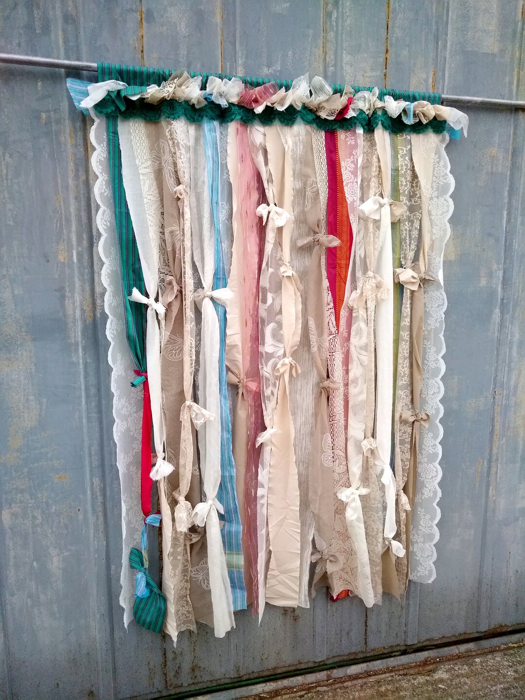 Boho Gypsy Lace Fabric Stripes Curtains Colorful Hippie Gypsy Closet ...