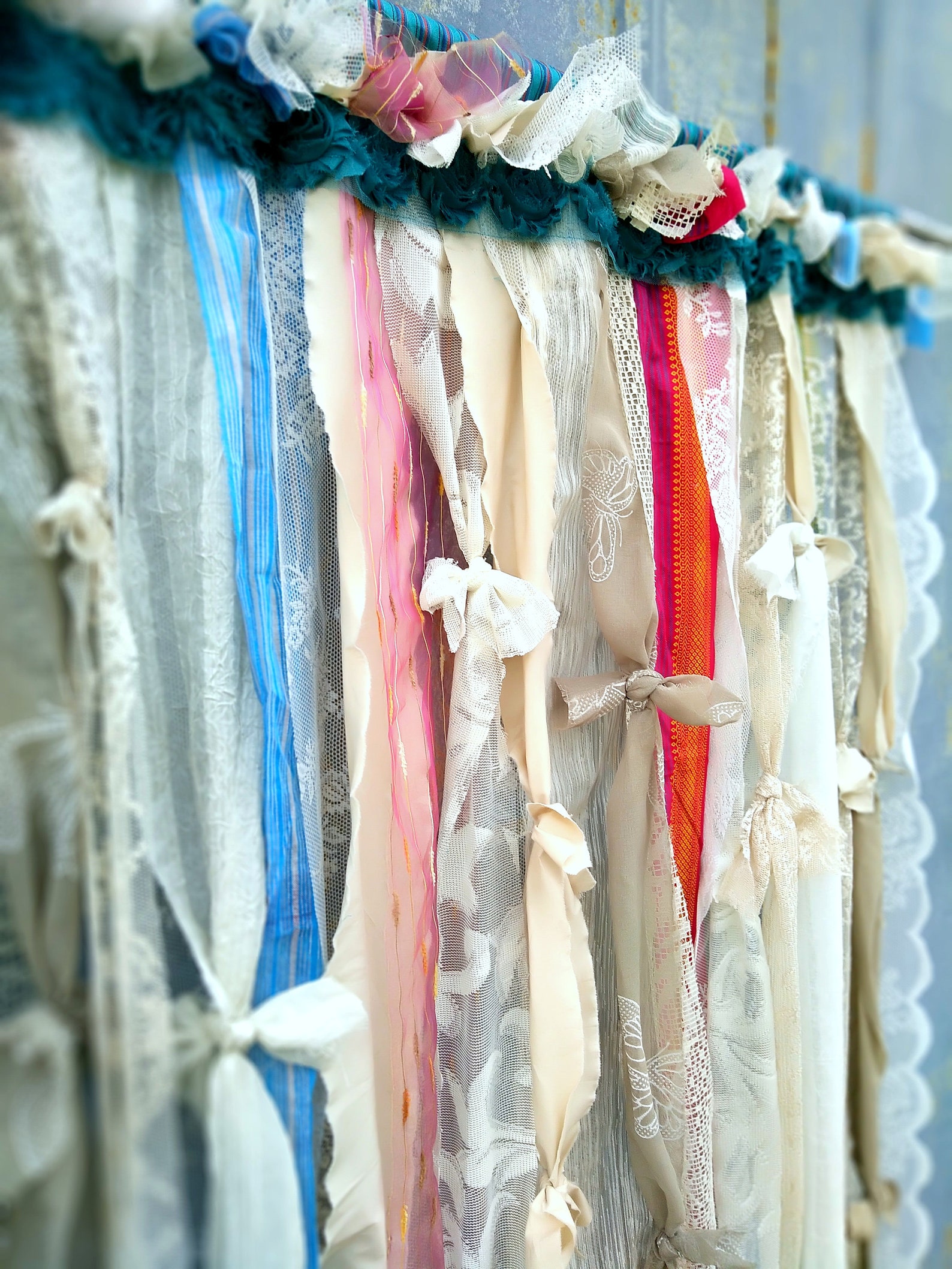 Boho Gypsy Lace Fabric Stripes Curtains Colorful Hippie Gypsy | Etsy