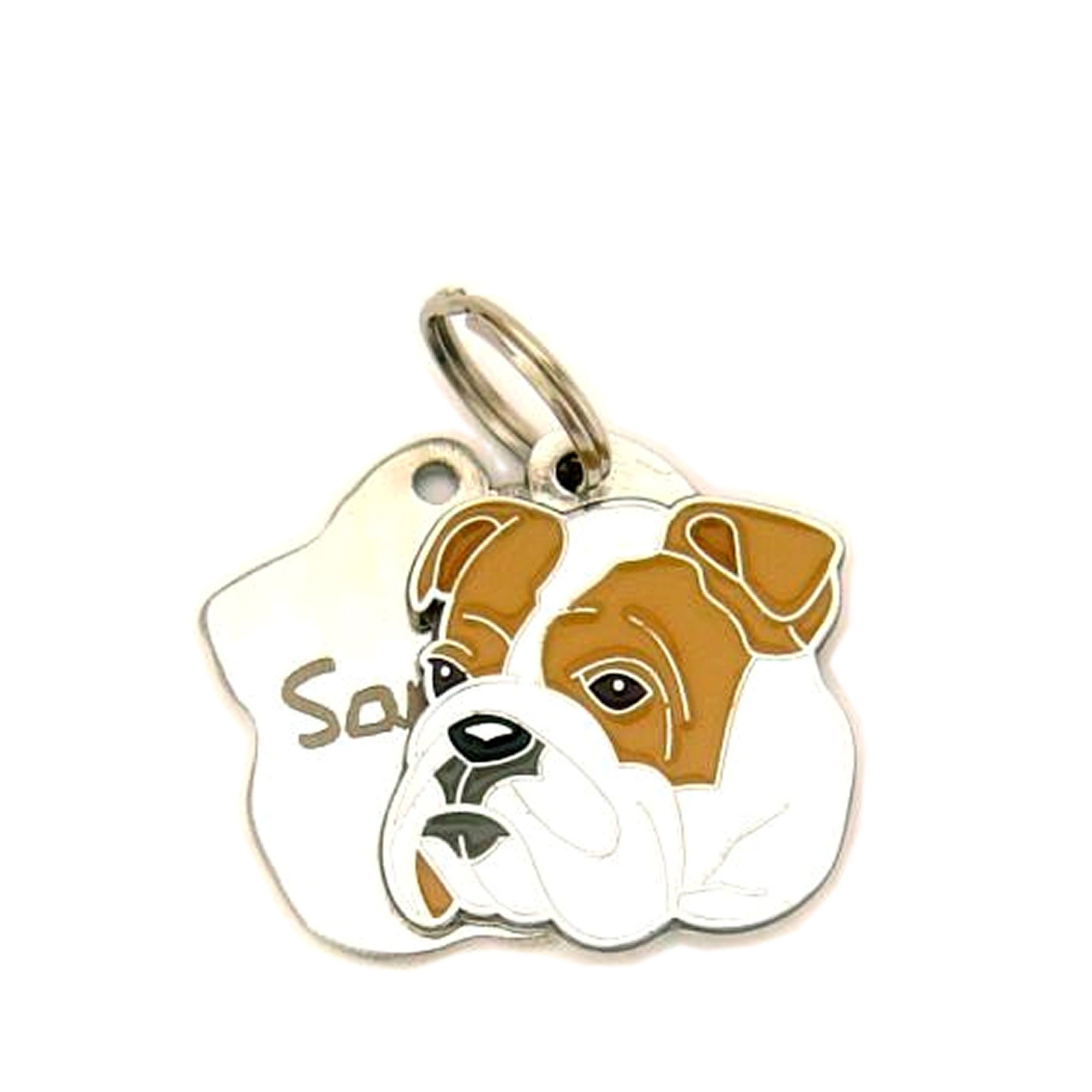 Personalised, Stainless Steel, Breed Pet Tag, Mjavhov, Bulldog - Etsy