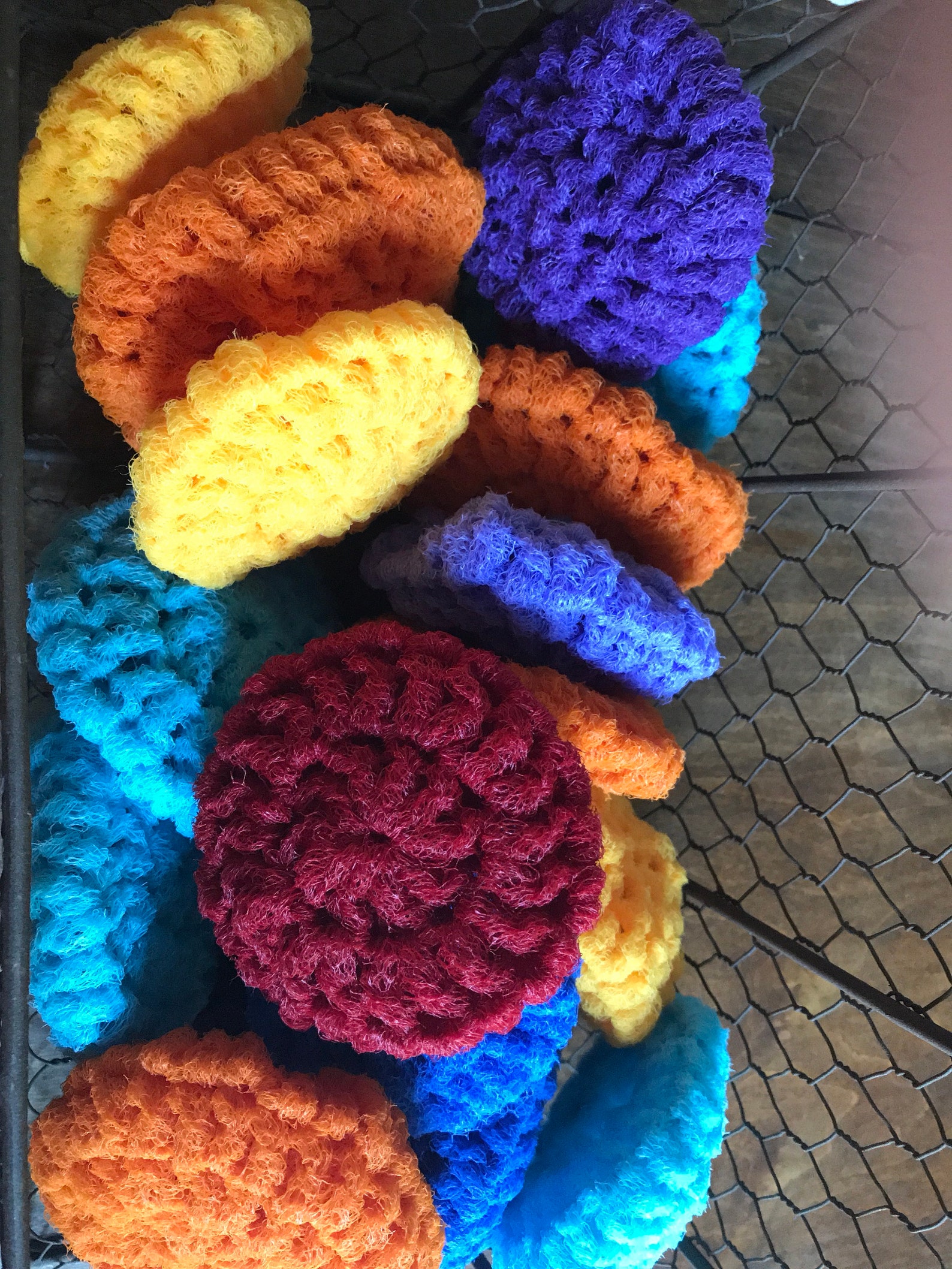 Set of 6 Crochet Large Dish Scrubbies Kitchen Scrubbies - Etsy