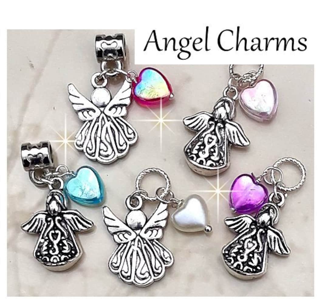 Angel Charm Bracelet Charm Fits Necklace or Bracelet Guardian Angel Add ...