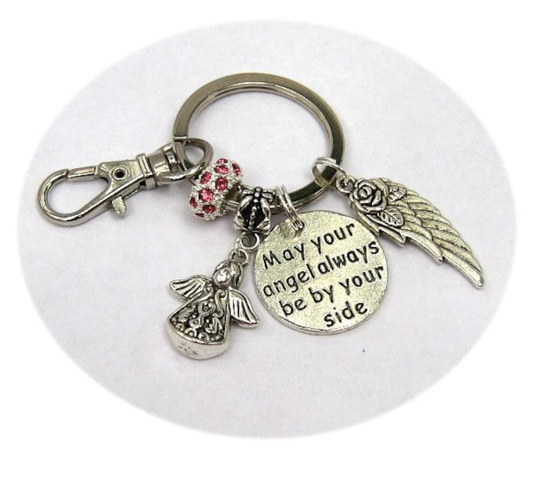 Angel Keychain Guardian Angel Charm may Your Angel - Etsy