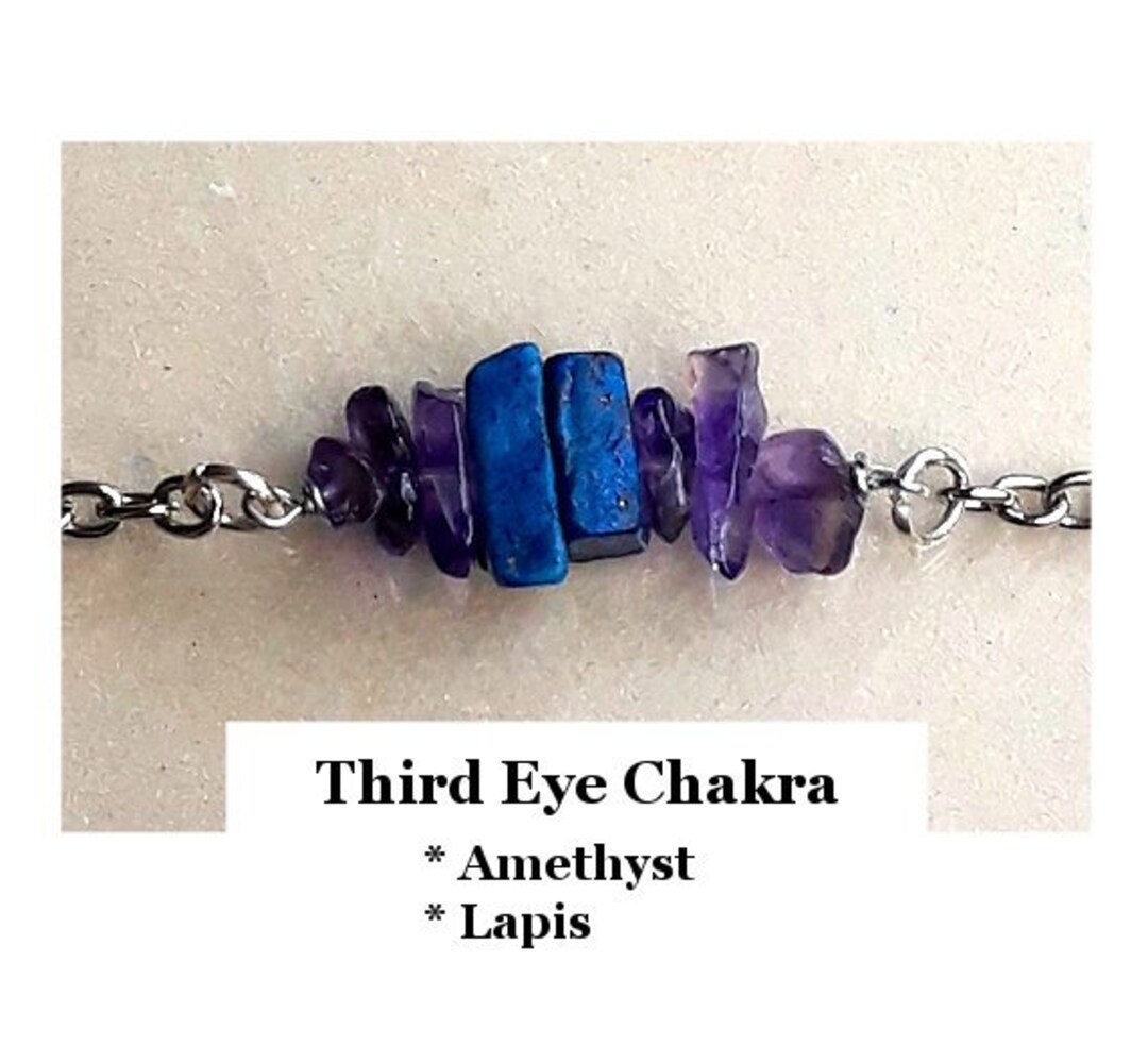 Third Eye Chakra Necklace Bracelet Anklet Crystal Healing Protection ...