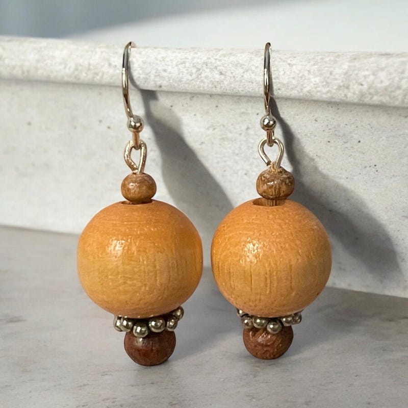 Wooden Earrings - Etsy