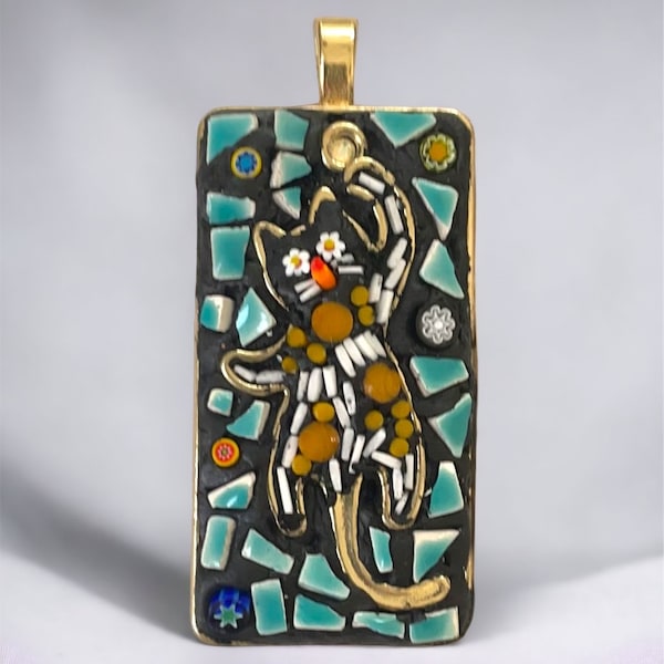 Mosaic Cat - Etsy