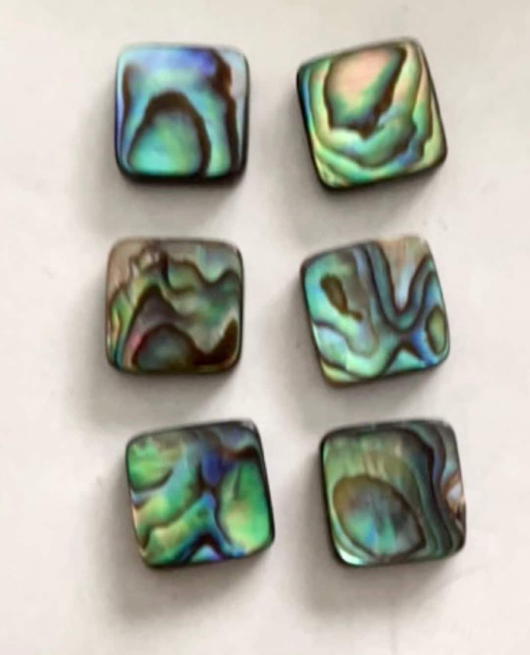 Small Little 10 Mm Square Abalone Shell Stud Earrings - Etsy