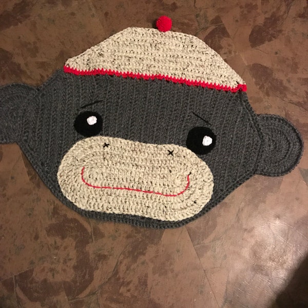 Sock Monkey Rug - Etsy