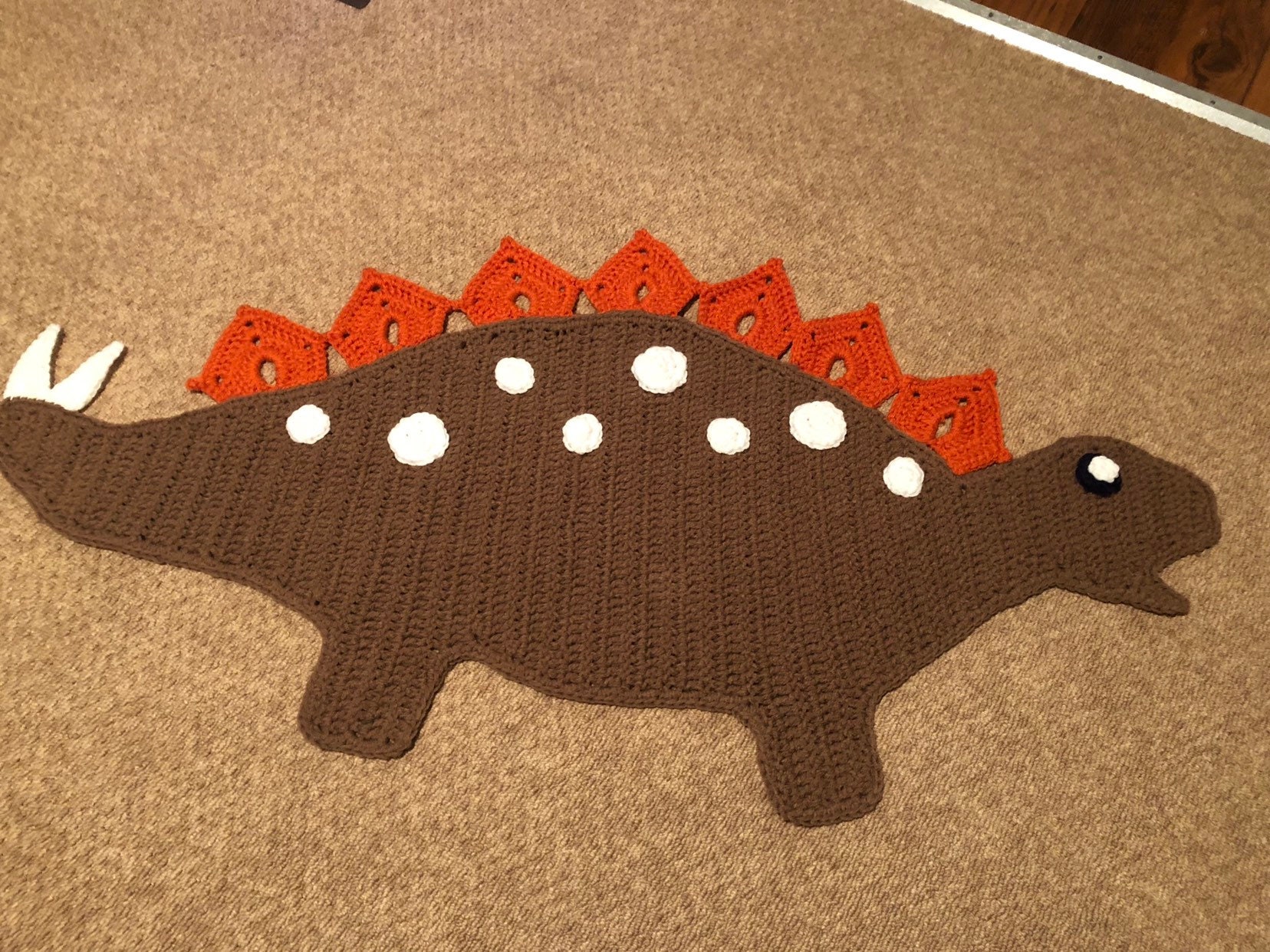 Crocheted Dinosaur Rug - Etsy