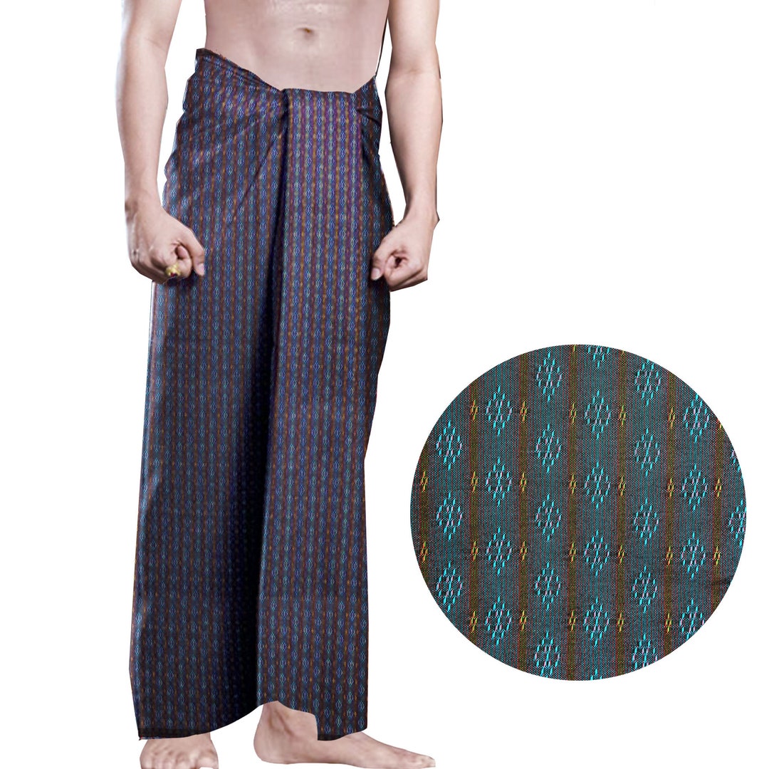 Longyi Synthetic Silk, Artificial Silk Sarong Pareo Lavalava Malong ...