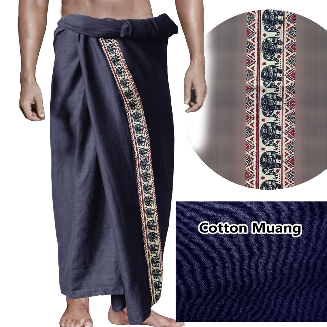 Longyi Cotton Sarong Cotton Dhoti Pareo Lavalava - Etsy