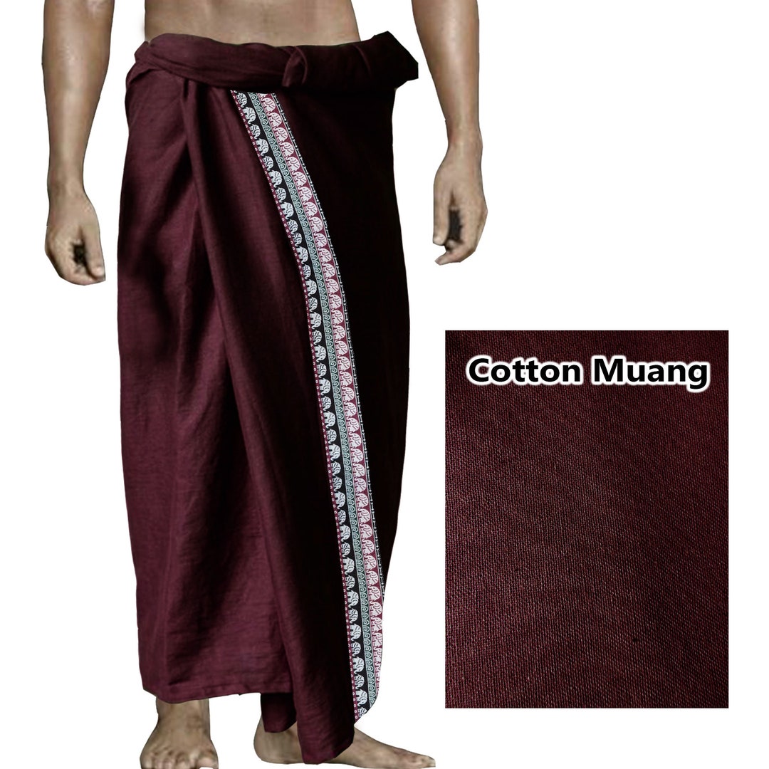 Longyi Cotton Sarong Cotton Dhoti Pareo Lavalava - Etsy