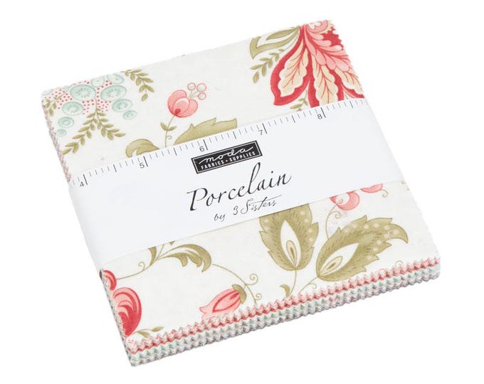 Porcelain Charm Pack by 3 Sisters for Moda Fabrics - Moda Precuts ...