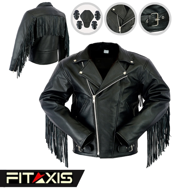 Fringe Biker Jacket - Etsy