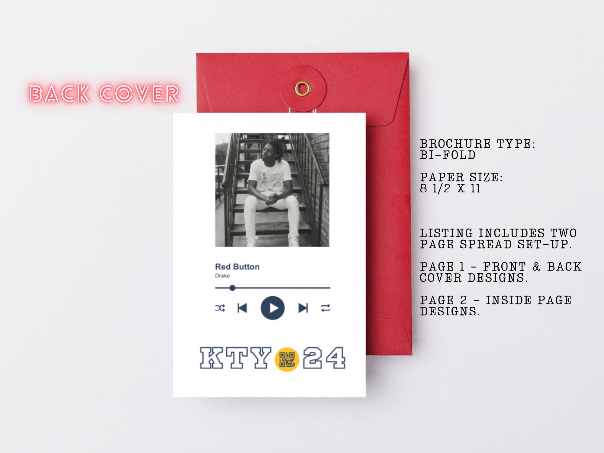 Grad Magazine Brochure Template | Bi-fold 8 1/2 X 11 Grad Brochure ...