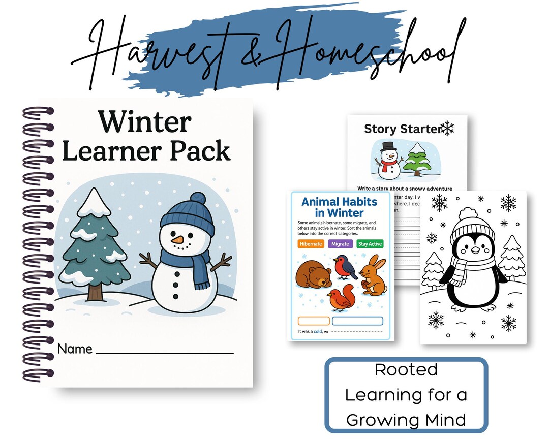 Winter Learner's Pack Grade 1-3 - Etsy