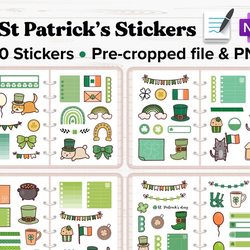 St Patrick's Day Digital Stickers St Patricks Stickers | Etsy