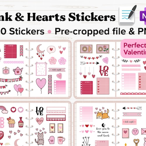 Valentine's Day Digital Stickers Valentines Stickers | Etsy