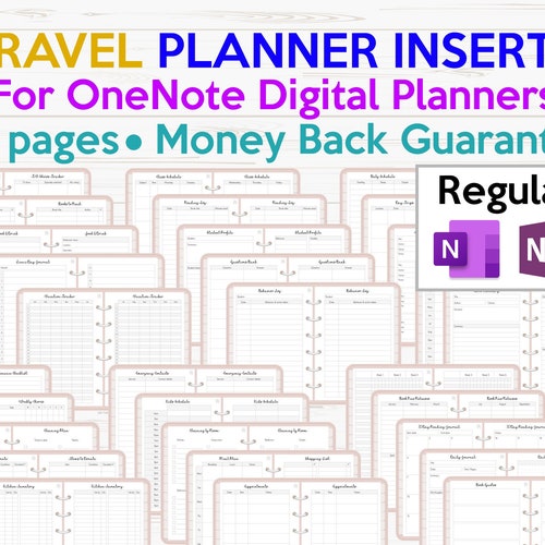Household Onenote Digital Planner Templates Inserts Pack - Etsy