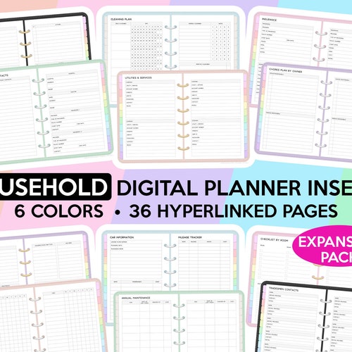 Business Entrepreneur Digital Planner Inserts Templates Pack - Etsy
