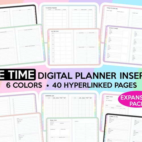 Finances & Budgeting Digital Planner Inserts Templates Pack - Etsy
