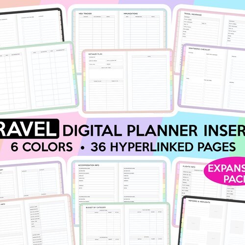 Travel Digital Planner Goodnotes Template Travel Planner - Etsy