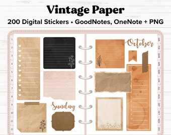 Goodnotes Vintage Stickers - Etsy