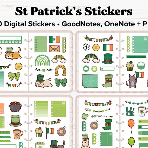 St Patrick's Day Digital Stickers St Patricks Stickers - Etsy