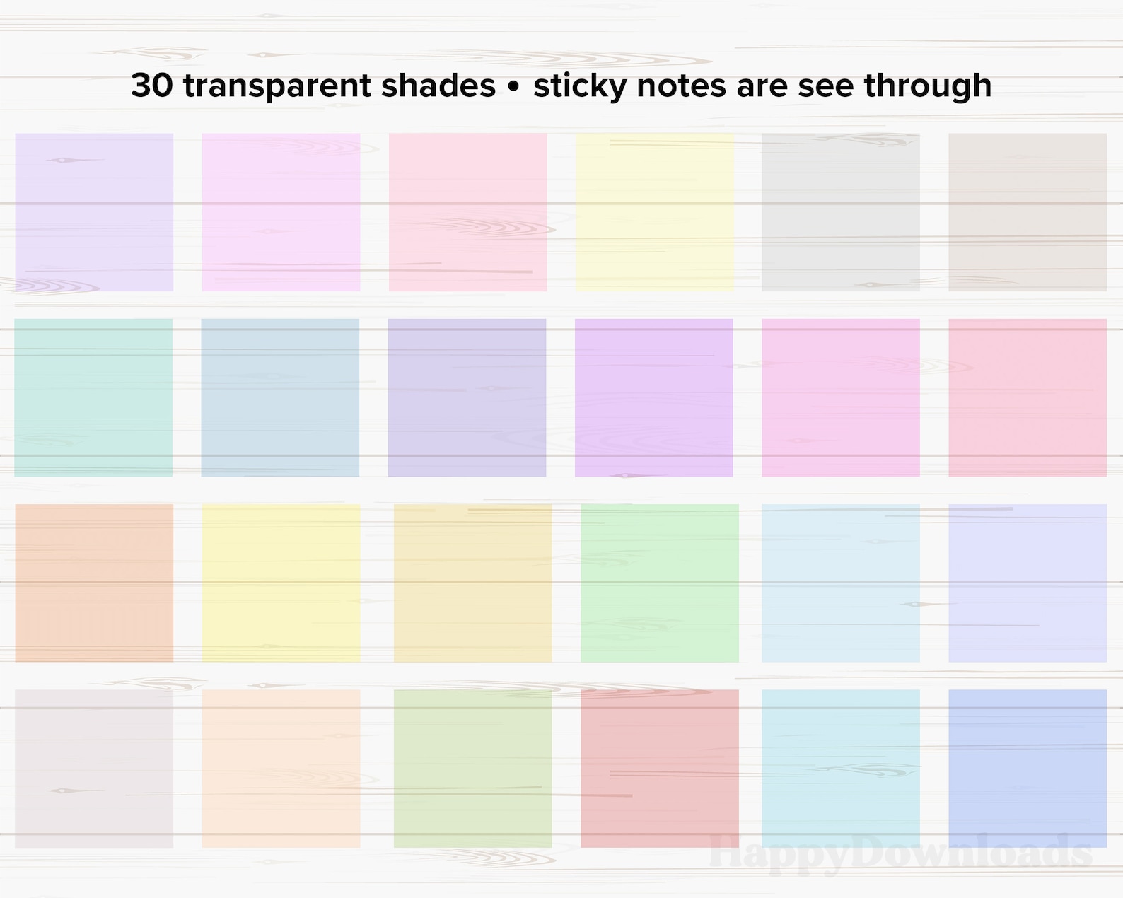 Transparent Digital Stickers, Digital Sticky Notes, Digital Planner ...