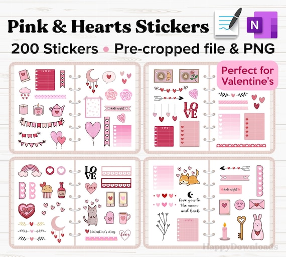 Valentine's Day Digital Stickers Valentines Stickers | Etsy