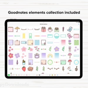 Spring Digital Stickers, Spring Stickers, Seasonal Stickers, Pre ...