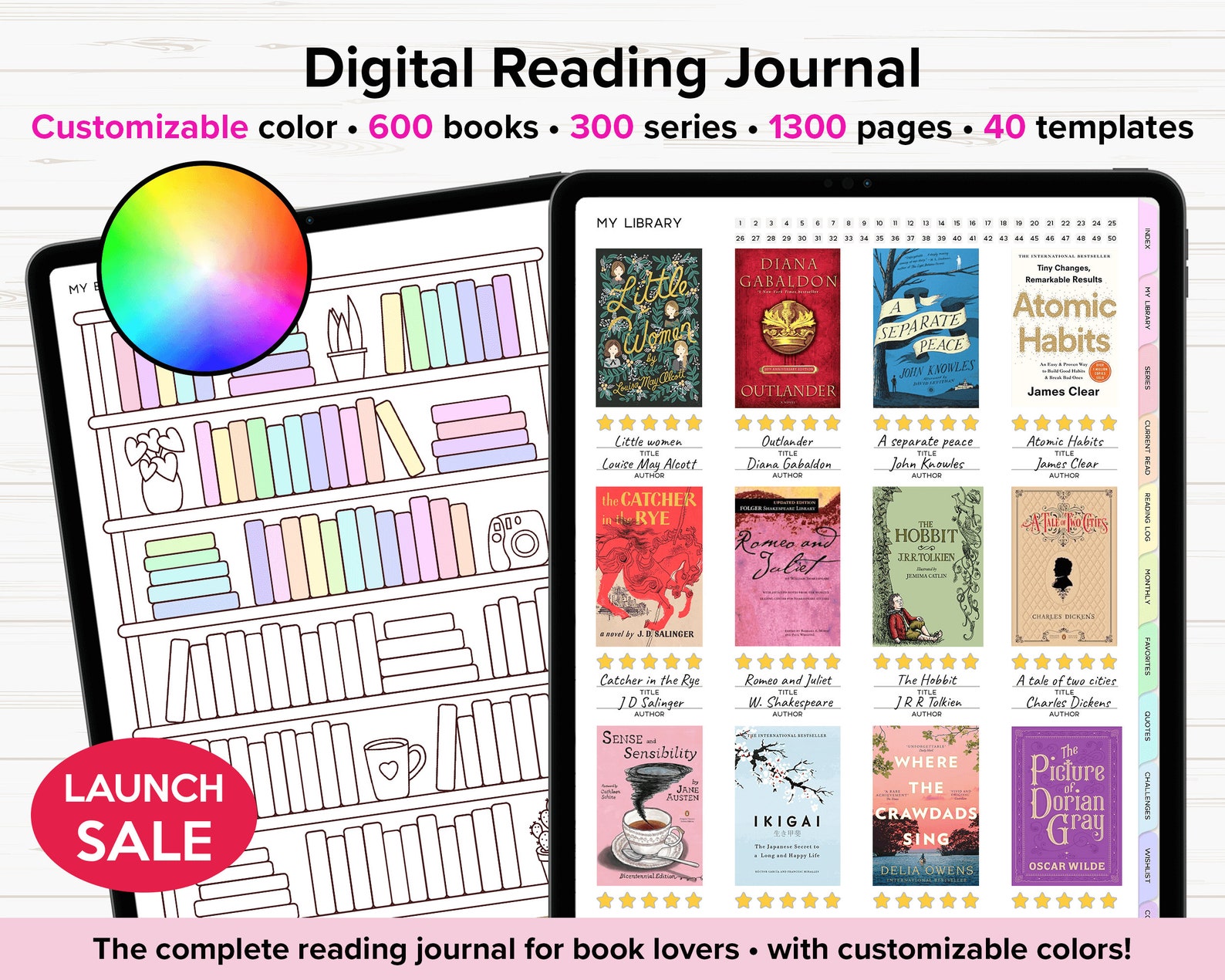 Digital Reading Journal Digital Reading Planner Reading - Etsy UK