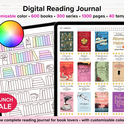 Digital Reading Journal Goodnotes Digital Reading Planner - Etsy