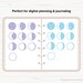 Moon Phases Digital Stickers, Moon Stickers, Goodnotes Stickers ...
