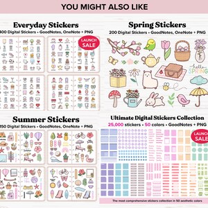 Summer Digital Stickers, Summer Stickers, Seasonal Digital Stickers ...