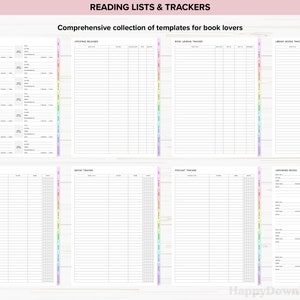Digital Reading Journal, Digital Reading Planner, Reading Digital ...