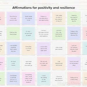 Affirmations Digital Stickers, Affirmation Stickers, Digital Planner ...