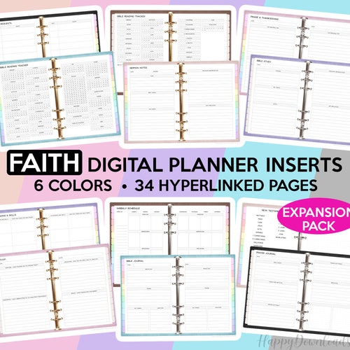 Faith Planner Christian Planner Inserts Devotional Journal - Etsy