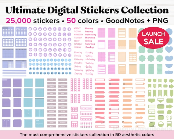 Goodnotes Stickers Functional Planner Stickers Ipad - Etsy