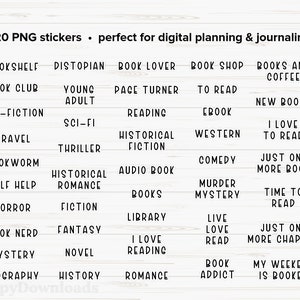 Reading Stickers Digital, Cute Stickers, Book Stickers, Digital ...